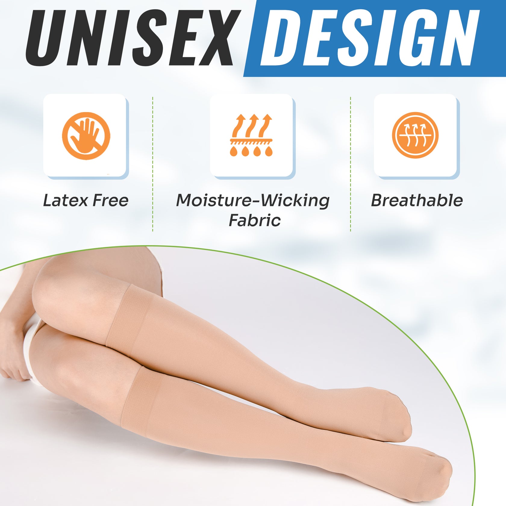 20-30 mmHg Compression Socks Knee-high, Closed Toe – SNUG360